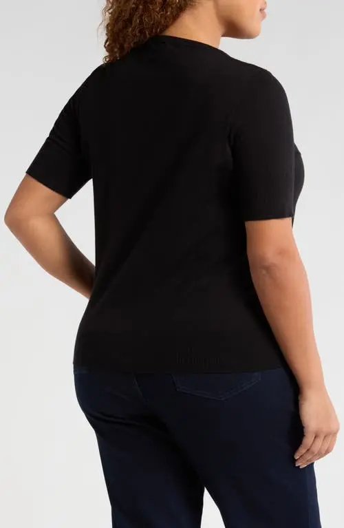 Universal Standard Rosie Short Sleeve Sweater - Black