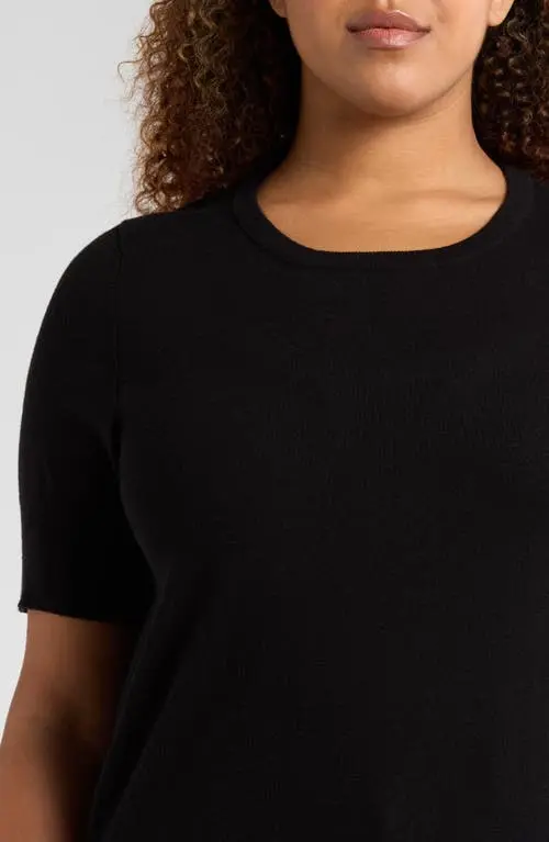 Universal Standard Rosie Short Sleeve Sweater - Black