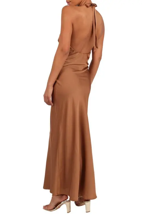 junior bridesmaid dresses with train Chic 2000s Gianni Versace Bronze Gathered Silk Bodice Dress w an Elabo –  Shrimpton Couture main image 0