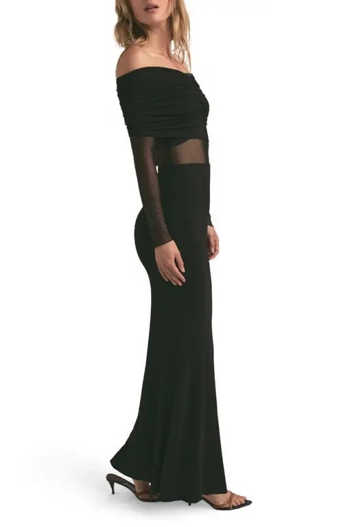 Favorite Daughter The New Era Off-The-Shoulder Maxi Dress - Black |  Editorialist