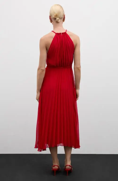 Mango Pleated Midi Dress