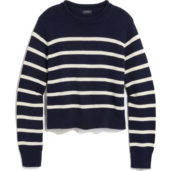 Vineyard Vines Stripe Roll Neck Cotton Sweater