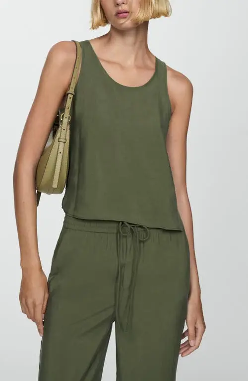 Mango Drawstring Ankle Straight Leg Pants
