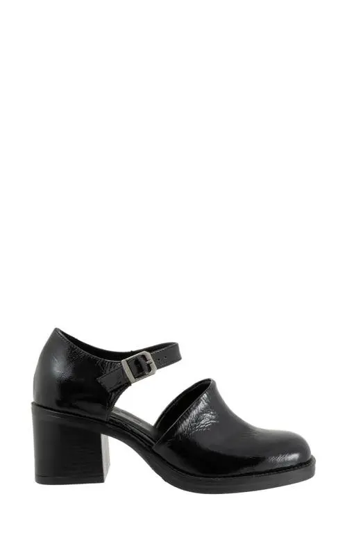 BUENO Rita Block Heel Pump - Black Patent