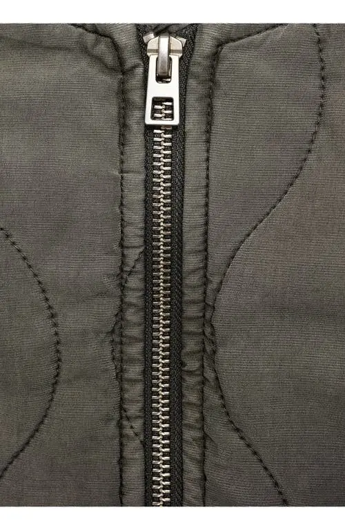 Mango Quilted Cropped Jacket