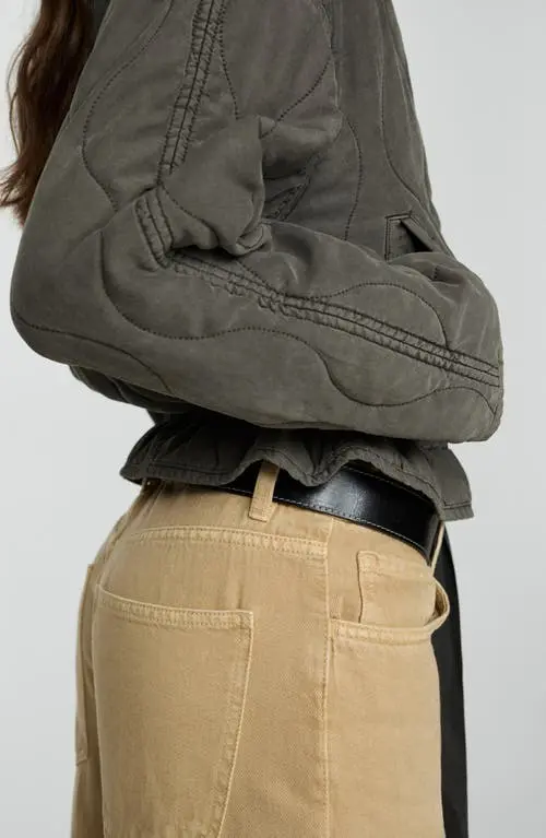 Mango Quilted Cropped Jacket