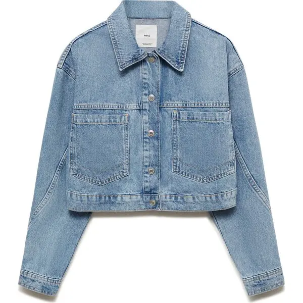 Mango Crop Denim Trucker Jacket