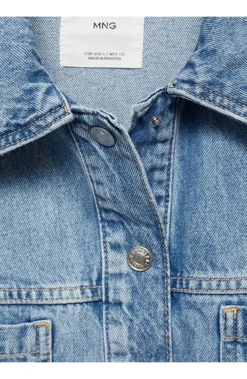 Mango Crop Denim Trucker Jacket