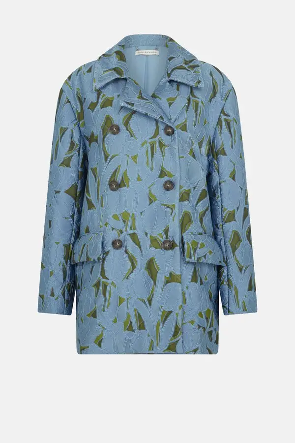 EMILIA WICKSTEAD Sophica Wool Jacket - Blue