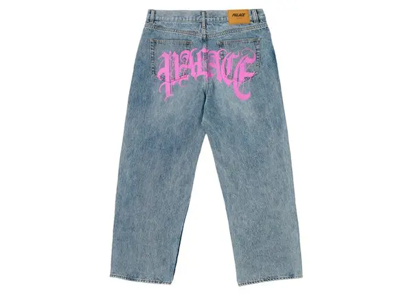 PALACE El Script P90 Baggy Jean - Stone Wash