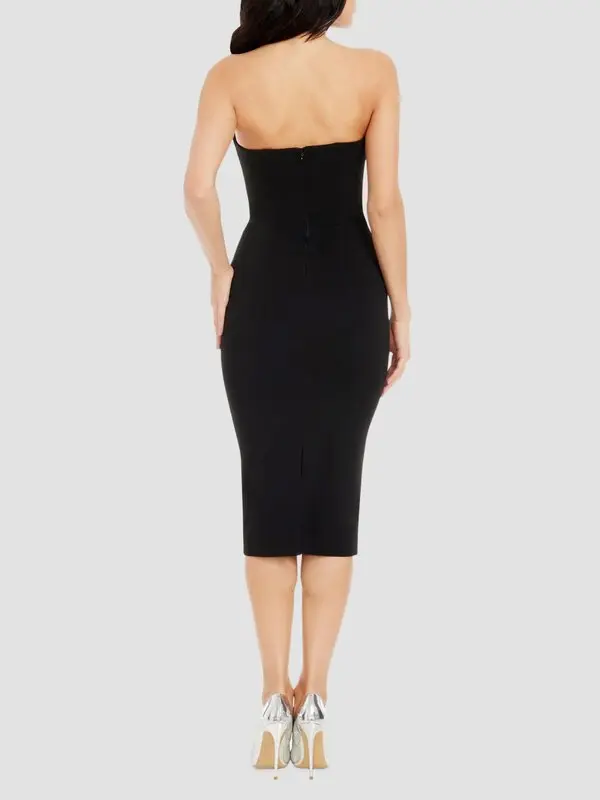 Dress The Population Erica Crystal-embellished Strapless Body-con Midi-dress