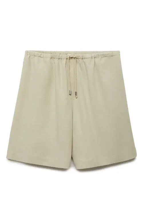 Mango Wide Leg Bermuda Shorts
