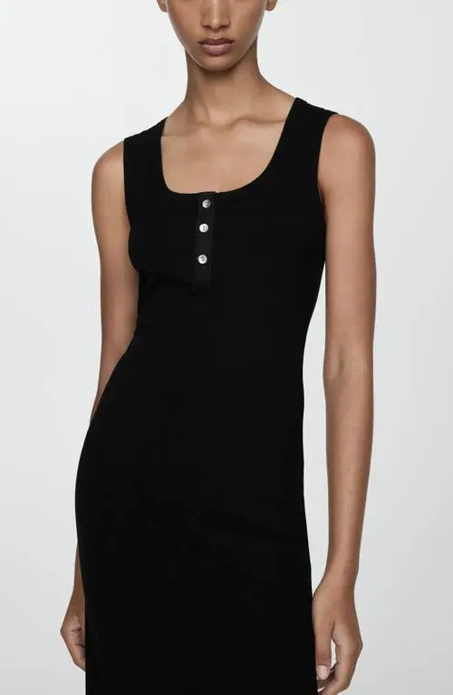 Mango Ribbed Midi Dress