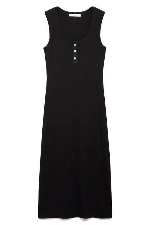 Mango Ribbed Midi Dress