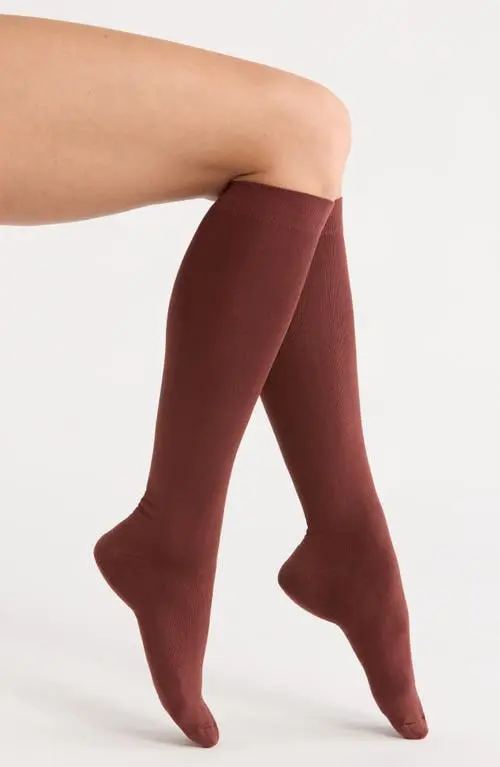 Nordstrom Knee High Socks - Brown Raisin