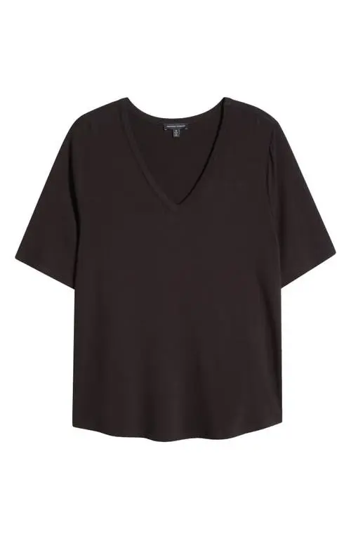 Universal Standard Lily Liquid Jersey V-neck T-shirt - Black