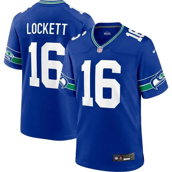 Nike Tyler Lockett Seattle Seahawks Throwback Player Game Jersey - Royal