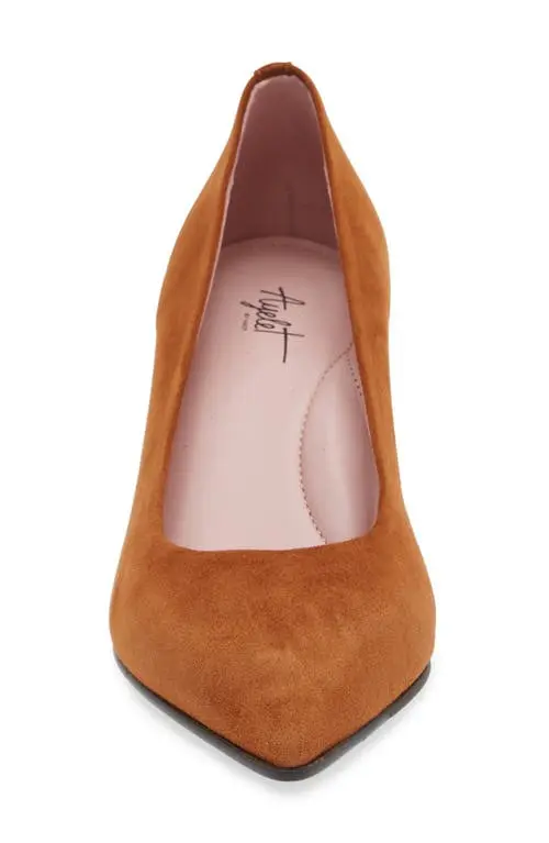 Naot Margot Pointed Toe Pump - Brown Suede