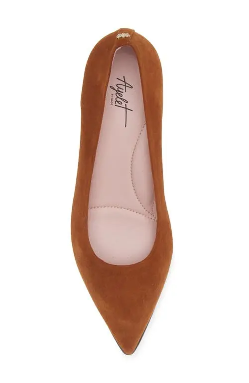 Naot Margot Pointed Toe Pump - Brown Suede