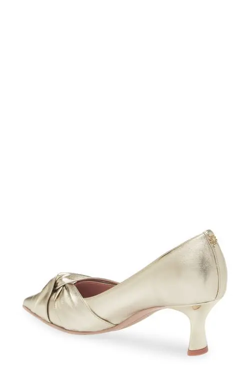 Naot Harlow Pointed Toe Pump - Gold Metallic Leather