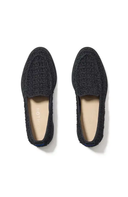 Rothy's The Lug Loafer - Black Bouclé