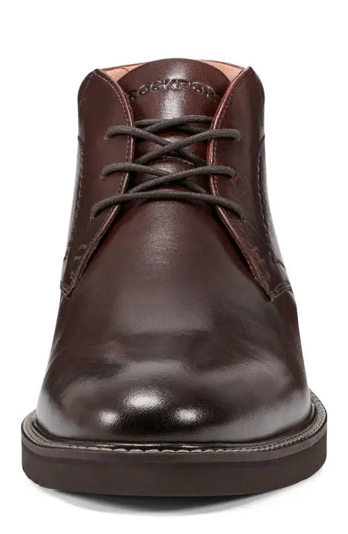 Rockport Flynn Plain Toe Derby Boots - Dark Brown