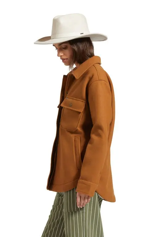 Brixton Harper Felted Wool Fedora - Dove/ Dove