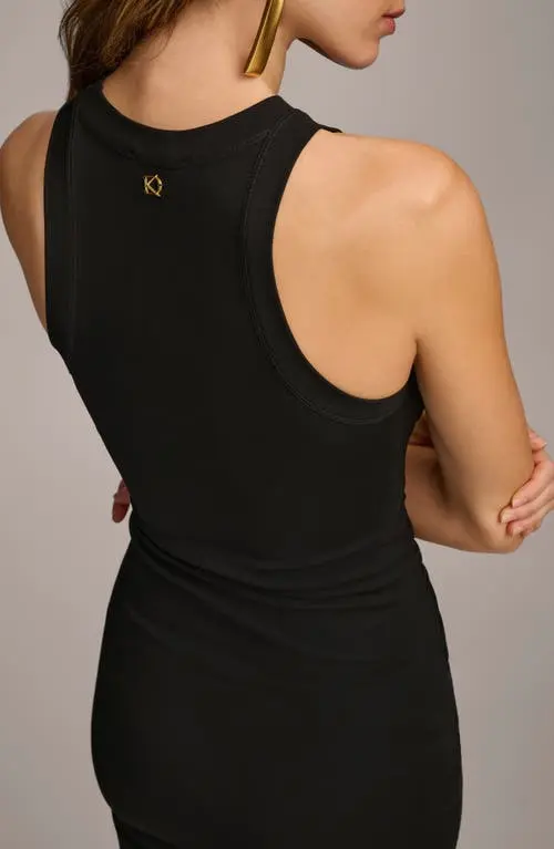 Donna Karan New York Side Ruched Sleeveless Dress