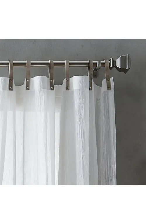 Dkny City Breeze Set Of 2 Faux Leather Tab Curtain Panels