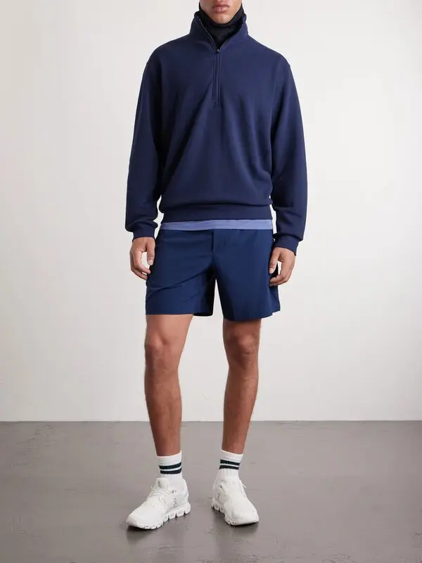 Lululemon Steady State Cotton-blend Jersey Half-zip Sweatshirt
