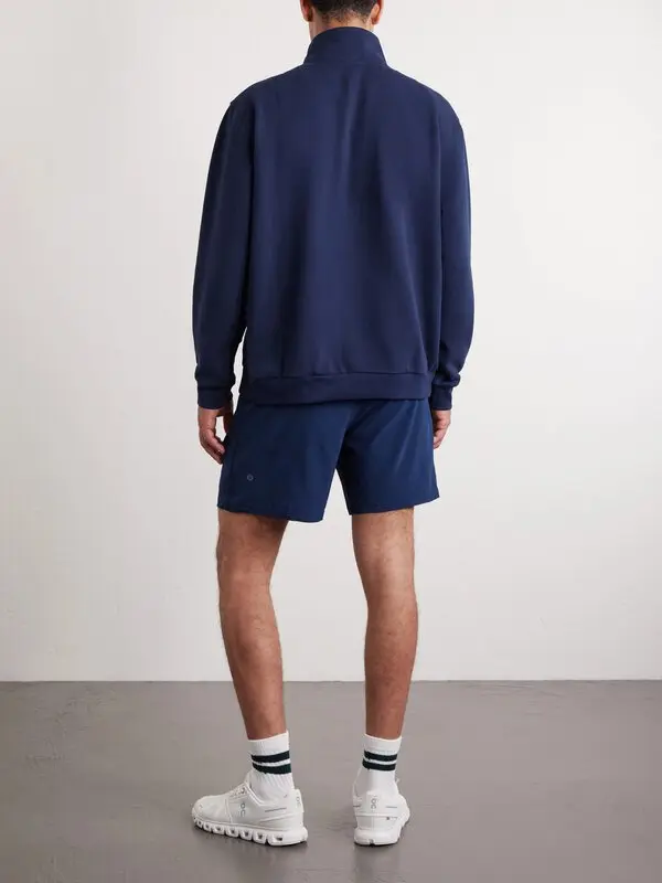 Lululemon Steady State Cotton-blend Jersey Half-zip Sweatshirt