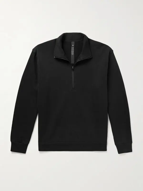 Lululemon Steady State Cotton-blend Jersey Half-zip Sweatshirt