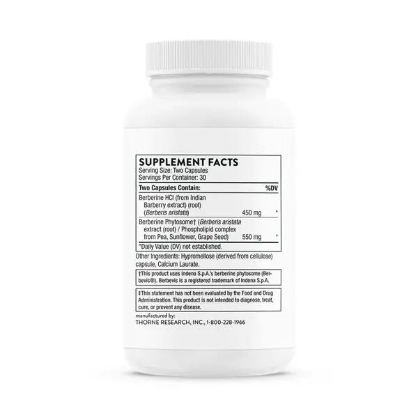 THORNE Berberine 1000 Mg 60 Capsules