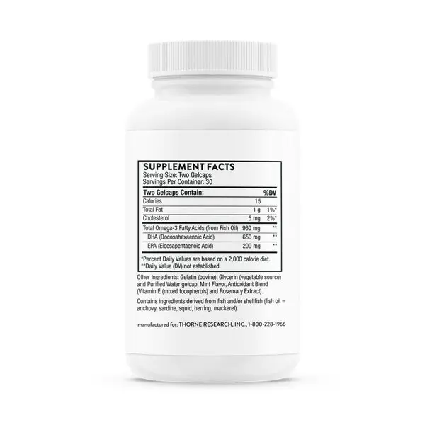 THORNE Advanced Dha 60 Gelcaps