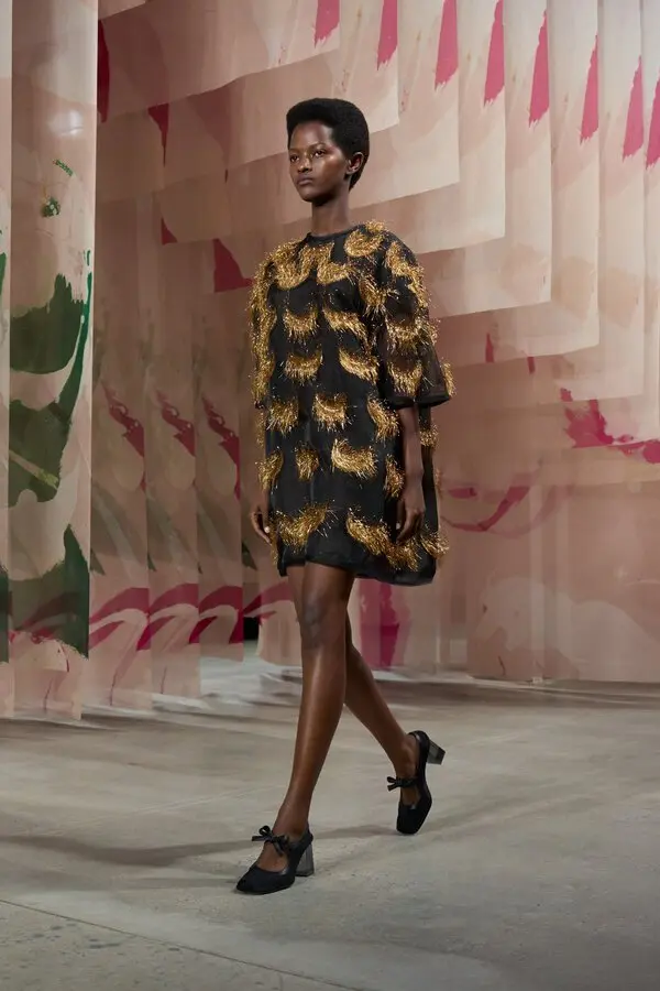 Ulla Johnson Lucinda Embellished Black Tunic Dress With Gold In Celeste -  60% Off | Editorialist