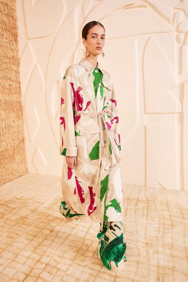 Ulla Johnson Palette Printed Cotton Twill Trench Coat