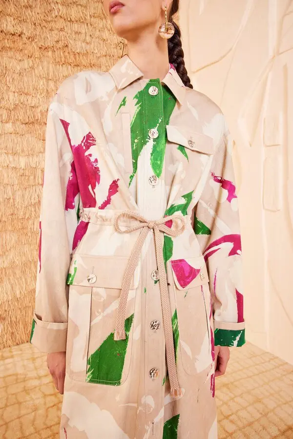 Ulla Johnson Palette Printed Cotton Twill Trench Coat