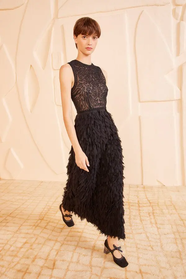 Ulla Johnson Lara Midi Dress In Noir - 60% Off | Editorialist