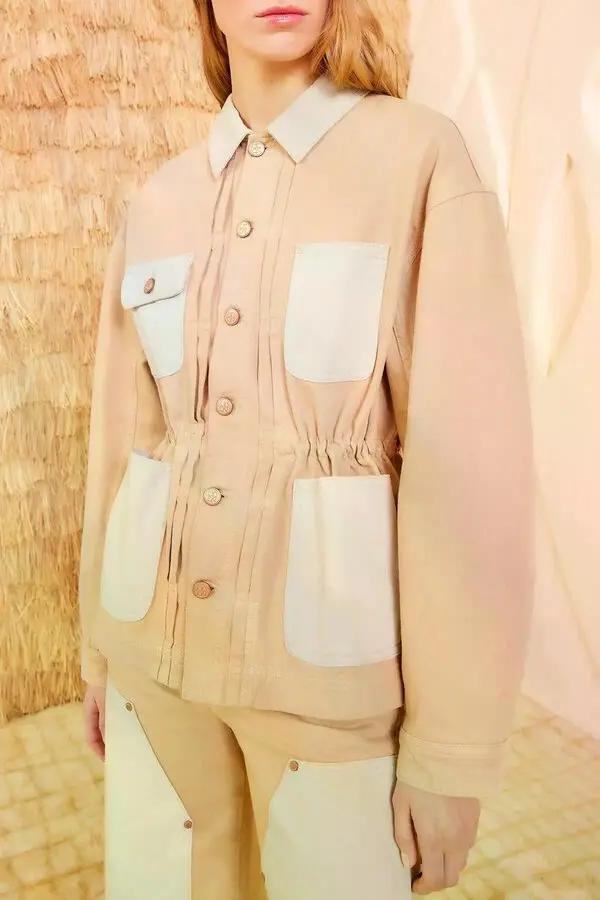 Ulla Johnson The Dylan Jacket - Limestone Patchwork