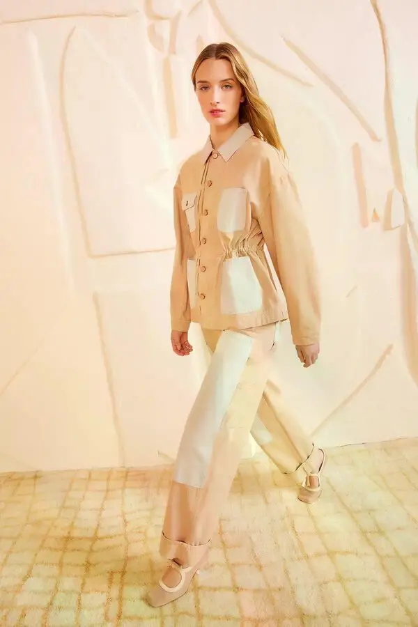 Ulla Johnson The Dylan Jacket - Limestone Patchwork