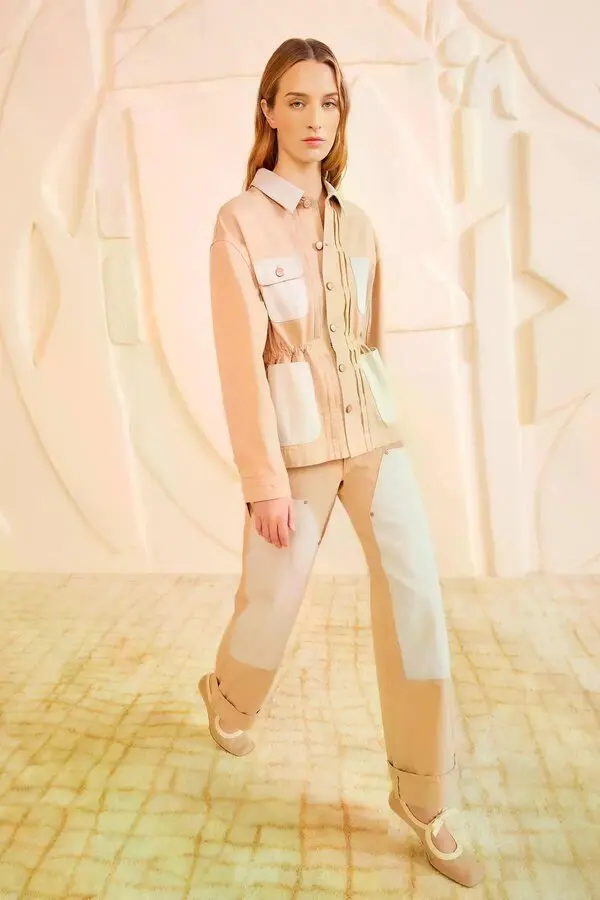 Ulla Johnson The Dylan Jacket - Limestone Patchwork