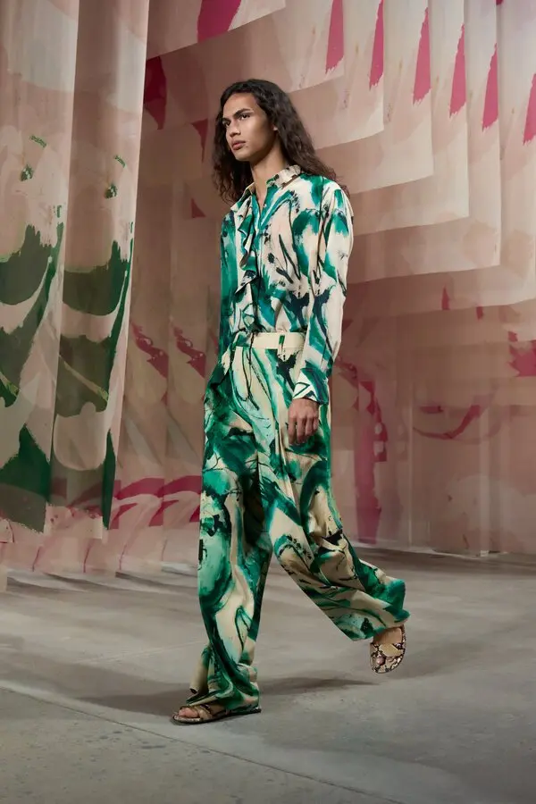 Ulla Johnson Mitchell Wide-leg Pant - Portrait In Green