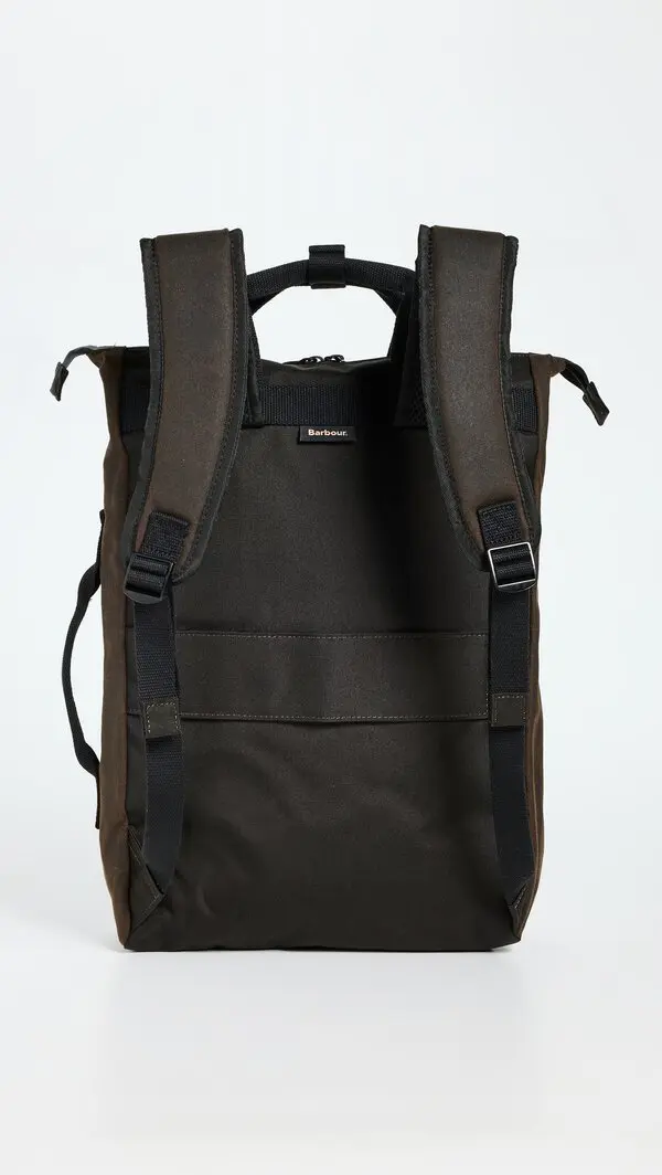Barbour Field Wax Backpack - Olive/black