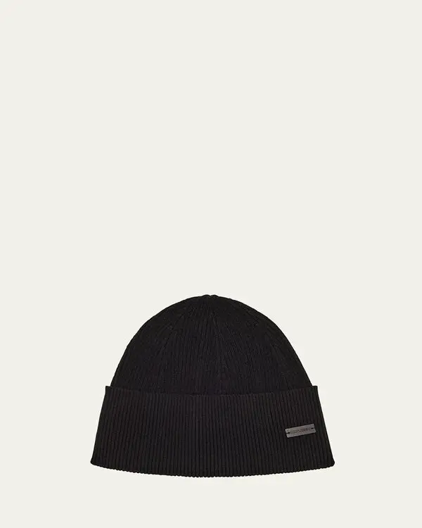 Saint Laurent Cashmere Beanie Hat - Black