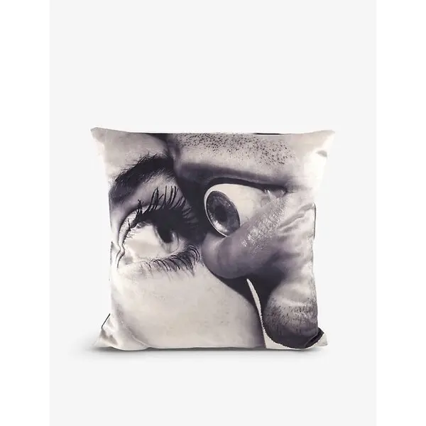 SELETTI Wears Toiletpaper Eye & Mouth Woven Cushion 50cm X 50cm - One-color