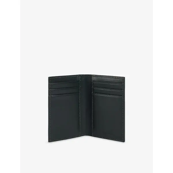 Sandro Logo-embossed Reconstituted Faux Leather Card Holder - Green