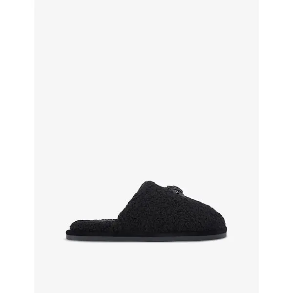 Kurt Geiger Kensington Eagle-logo Faux-shearling Slippers