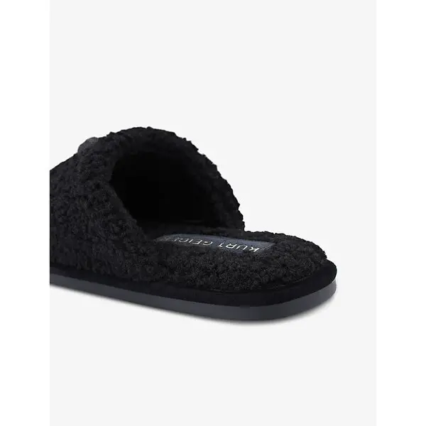 Kurt Geiger Kensington Eagle-logo Faux-shearling Slippers