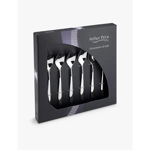 ARTHUR PRICE Willow Stainless-steel Party Forks Set Of Six - Stainless Steel