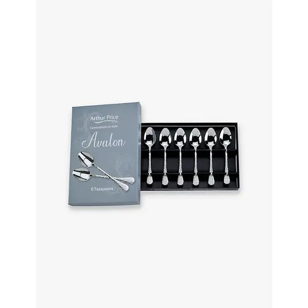 ARTHUR PRICE Avalon Stainless-steel Tea Spoons Set Of Six - Stainless Steel